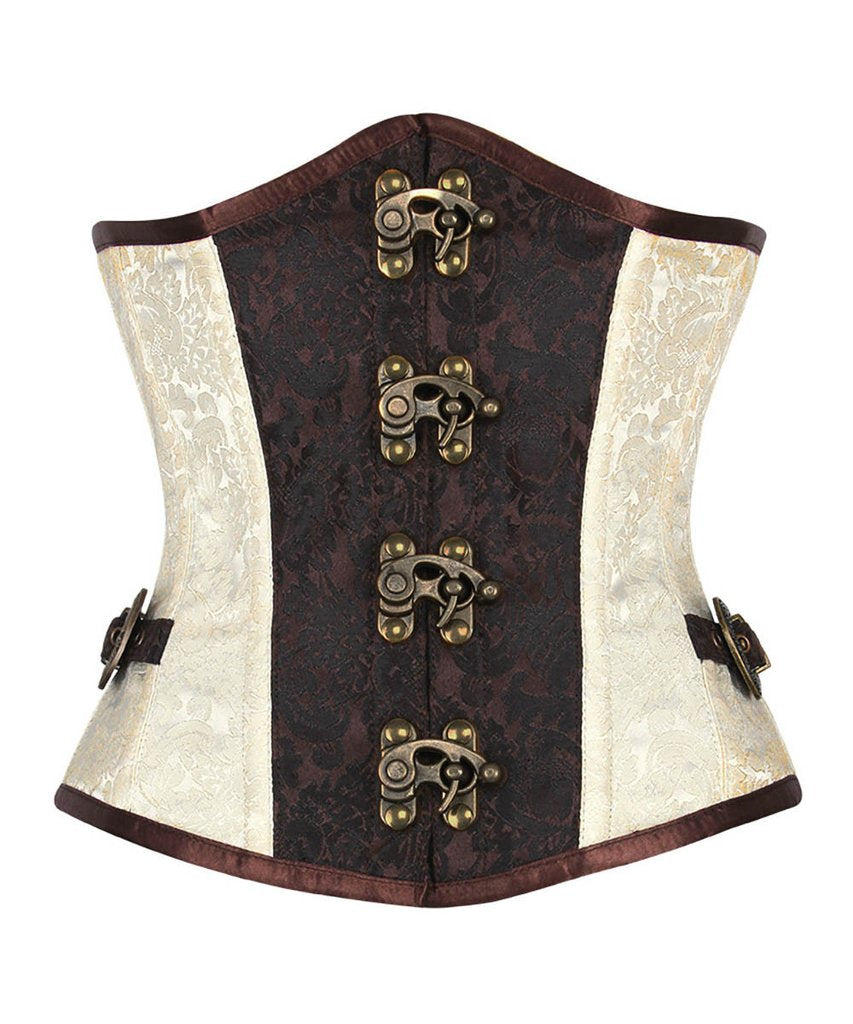 Pinstripe Overbust Corsets with Attached Neck Gear – Trivium